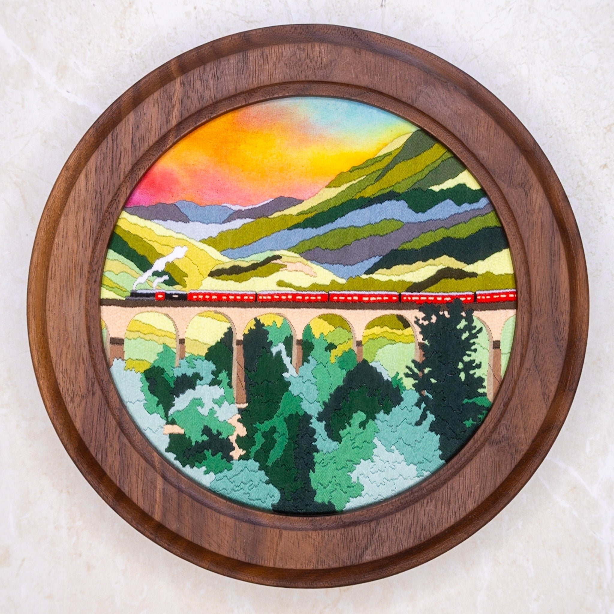 Satin Stitch Landscape Embroidery Patterns based on European Places ...