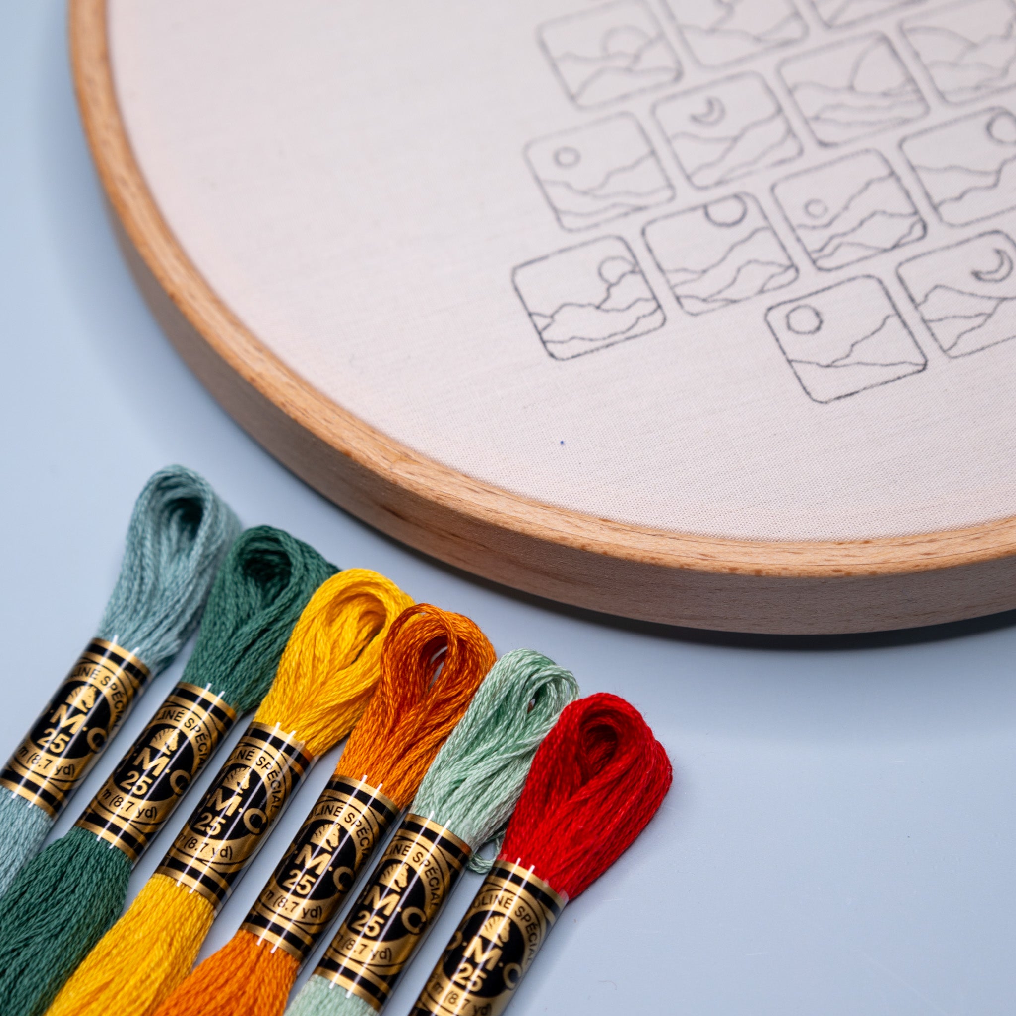 Landscape Embroidery Advent Calendar Pattern – VIKASSPACE
