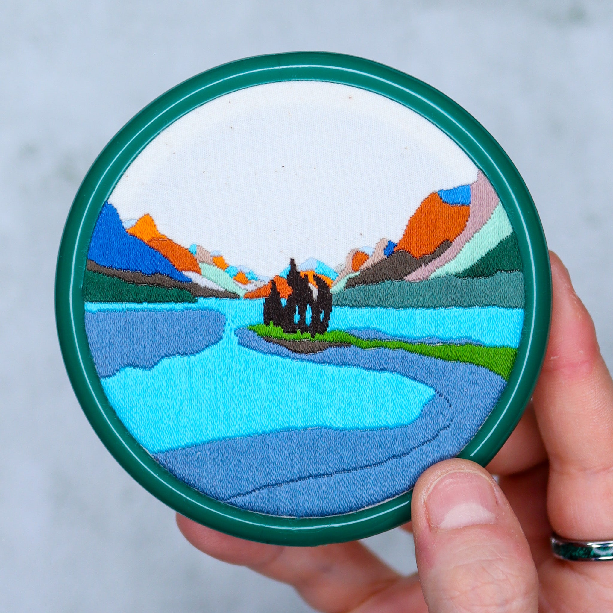 Maligne Lake Embroidery Pattern – VIKASSPACE